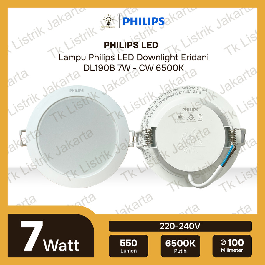 Jual Lampu LED Downlight Plafon Isi 4 Philips Eridani multipack 7W 4 ...