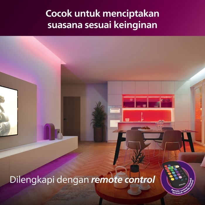 Jual Lampu Philips LED Strip MyCare 24W 15M Plug and Play RGB Color | Renos