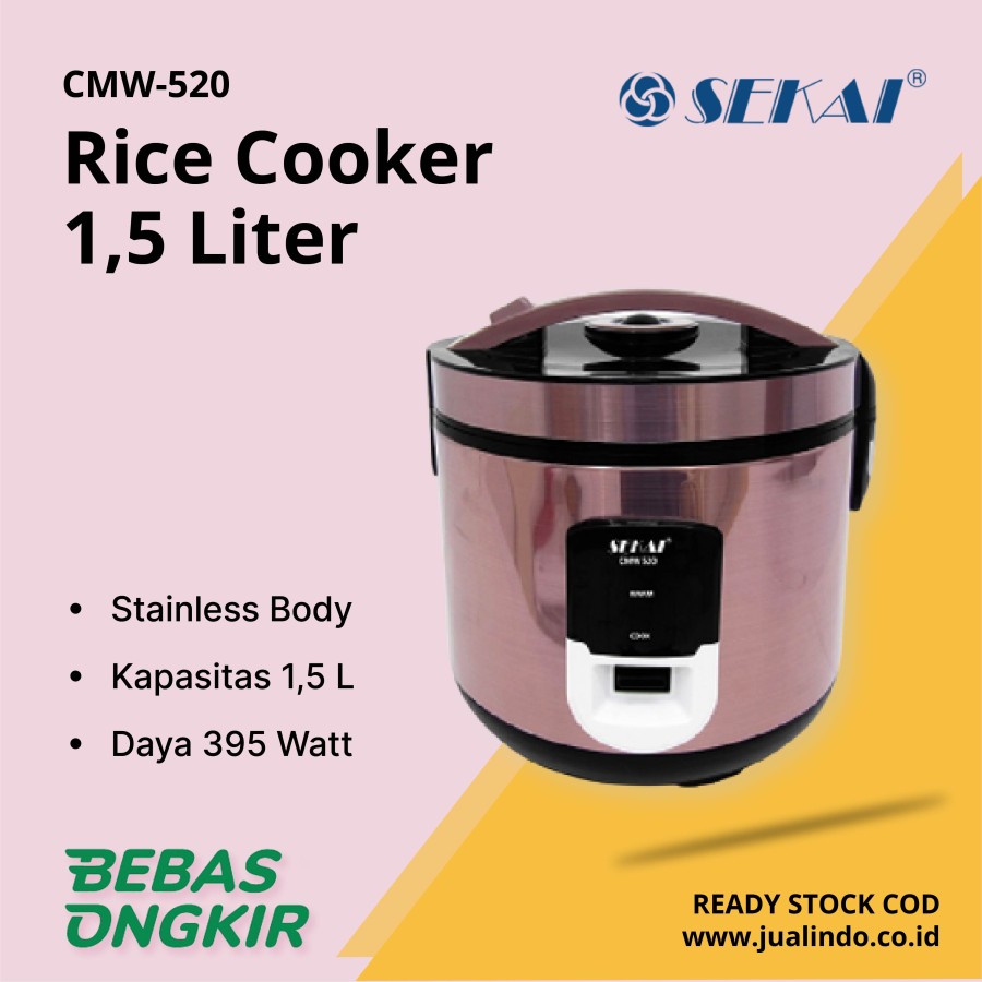 Jual Sekai Rice Cooker CMW 520 3D Heating Element Design Elegant ...