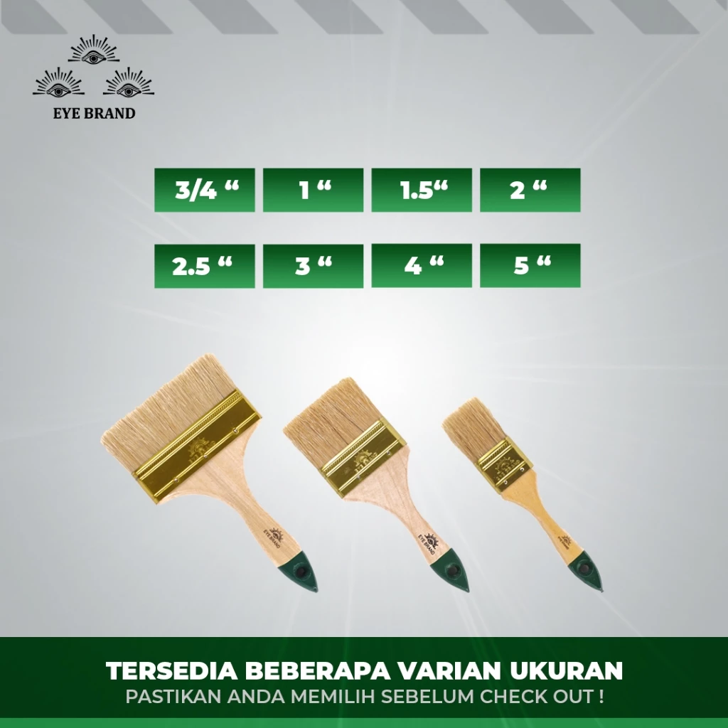 Jual Kuas Cat Tembok Gagang Kayu Cap Mata | Renos