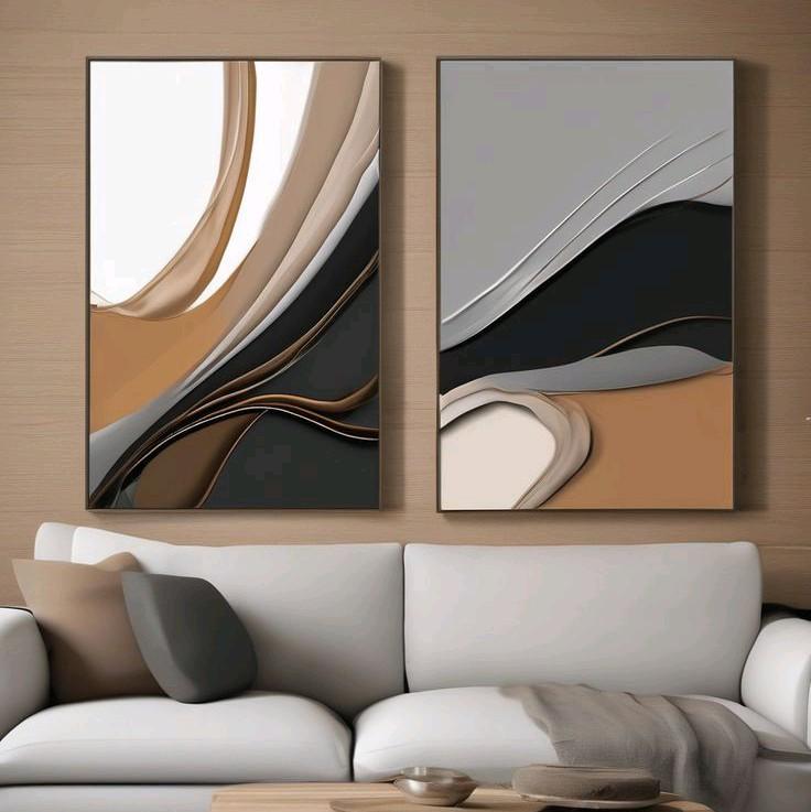 Jual Lukisan dinding abstrak hiasan dinding aesthetic 2pcs Dinding ...