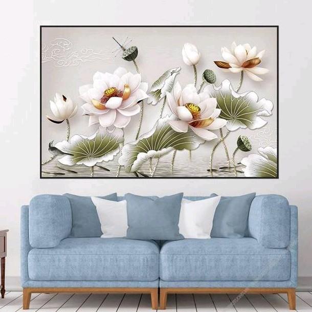 Jual Lukisan dinding bunga mawar hiasan dinding aesthetic ukuran 80 x 150 cm Lukisan Kanvas ...