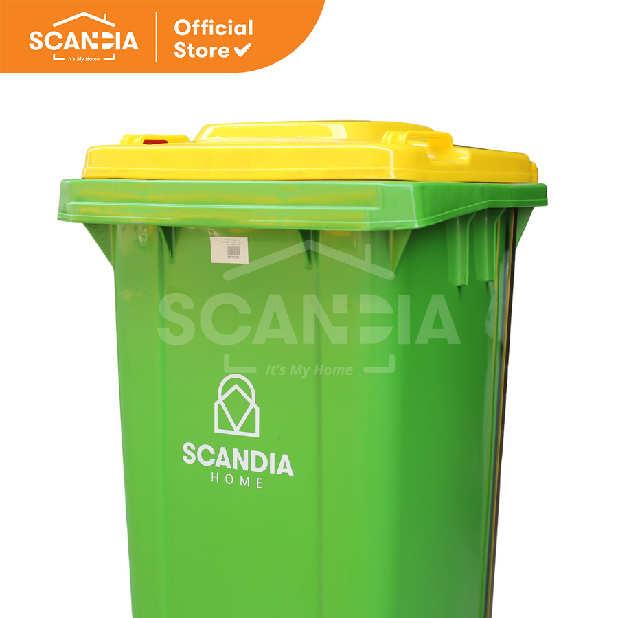 Jual SCANDIA Tempat Sampah Plastic Wheel Bin W/Pedal 240L (ZTL/XDL-240U ...