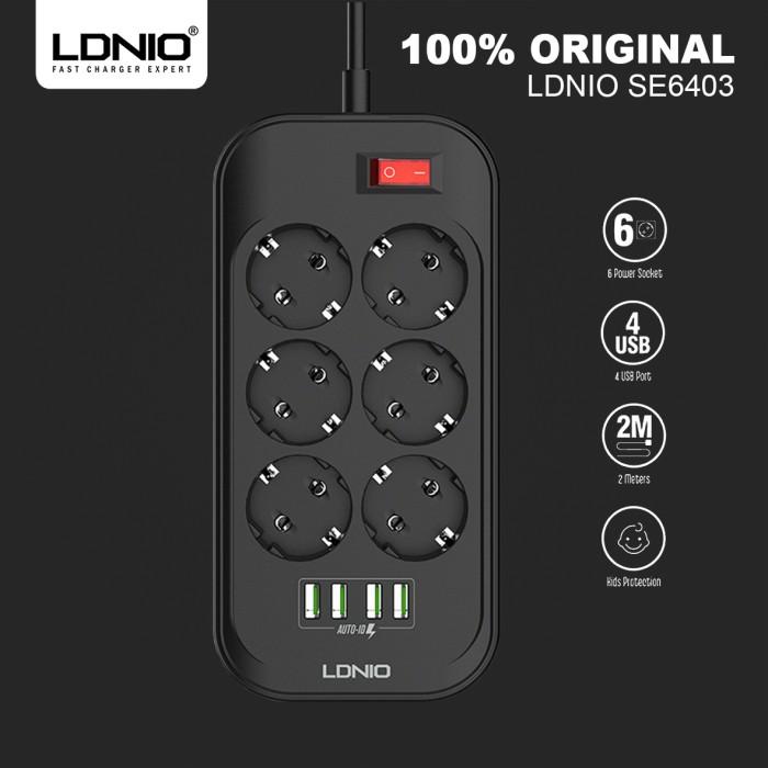 Jual Stop Kontak Power Socket LDNIO SE6403 6 Socket 4 USB | Renos