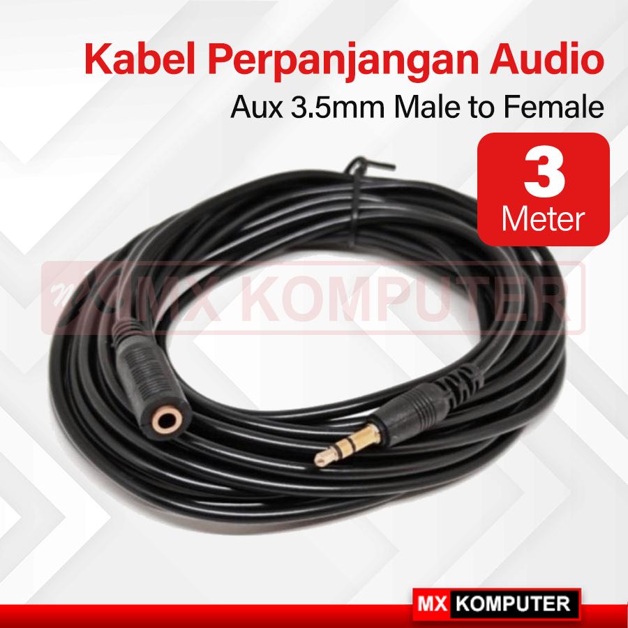 Jual Kabel Extension Audio 3.5mm male to female cable aux jack 3.5mm ...