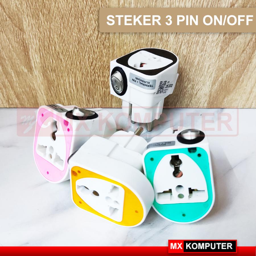 Jual Kepala Colokan Steker Adapter Stop Kontak Cabang 3 Pin Kuningan ...