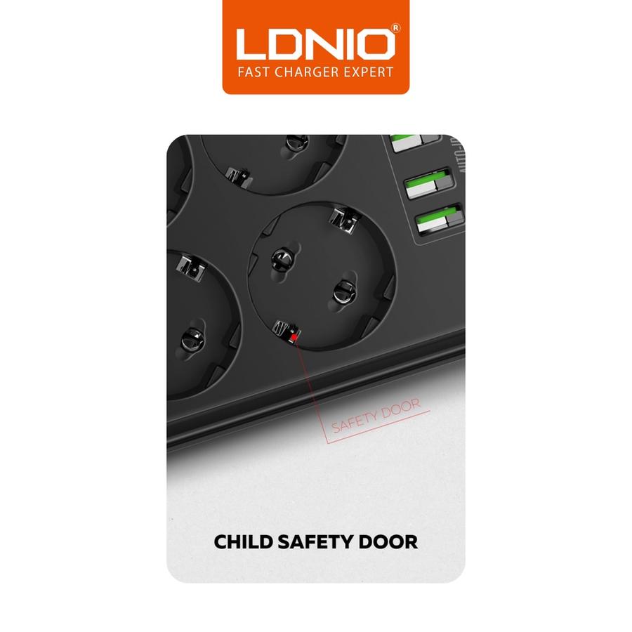 Jual Stop Kontak Power Socket LDNIO SE6403 6 Socket 4 USB | Renos
