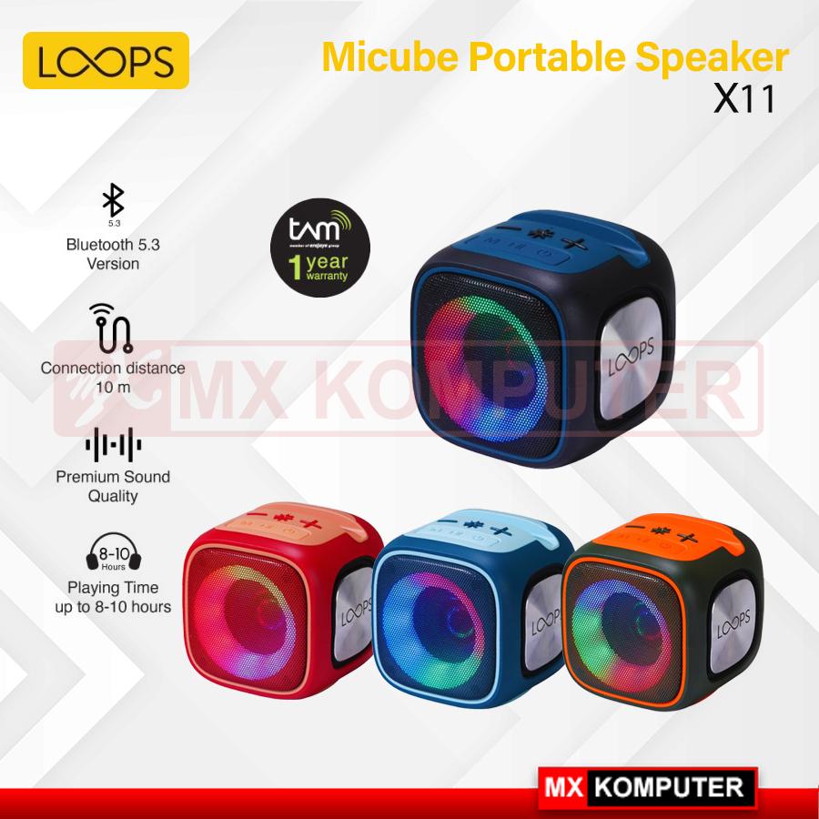 Jual LOOPS Micube Portable Speaker X11 Bluetooth - Hitam | Renos