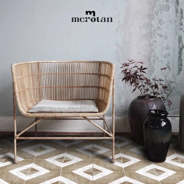 Jual Kursi Malas Rotan / Kursi Rotan Model U / Kursi Santai Rotan | Renos