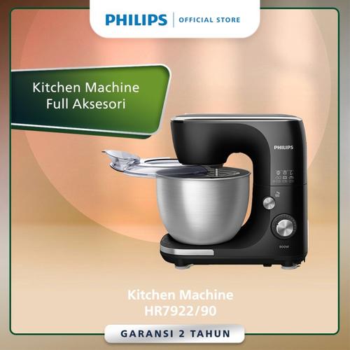Jual Philips Mixer Kitchen Machine HR7922/90 - Kapasitas 5L Chopper Mixer | Renos