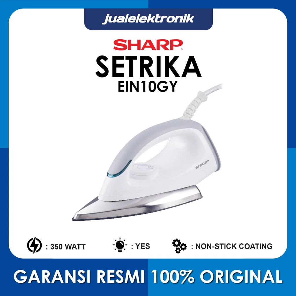 Jual Sharp EIN10GY - Dry Iron 350 Watt Non Stick Coating Grey-Original ...