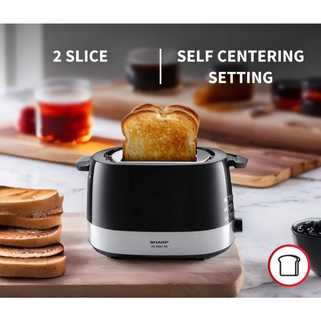 Jual Sharp Sandwich Bread Toaster KZ-2S02-BK – Pop Up Toaster Roti 800 ...