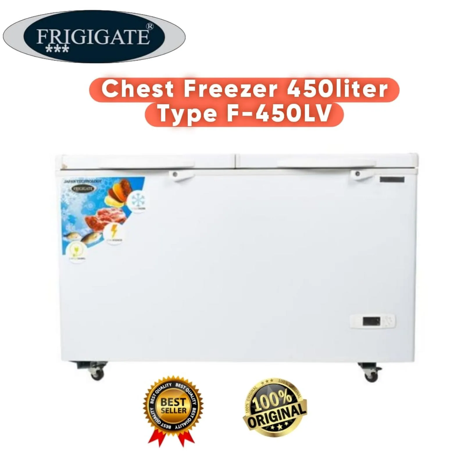 Jual CHEST FREEZER FRIGIGATE F-450LV 450 Liter | Renos
