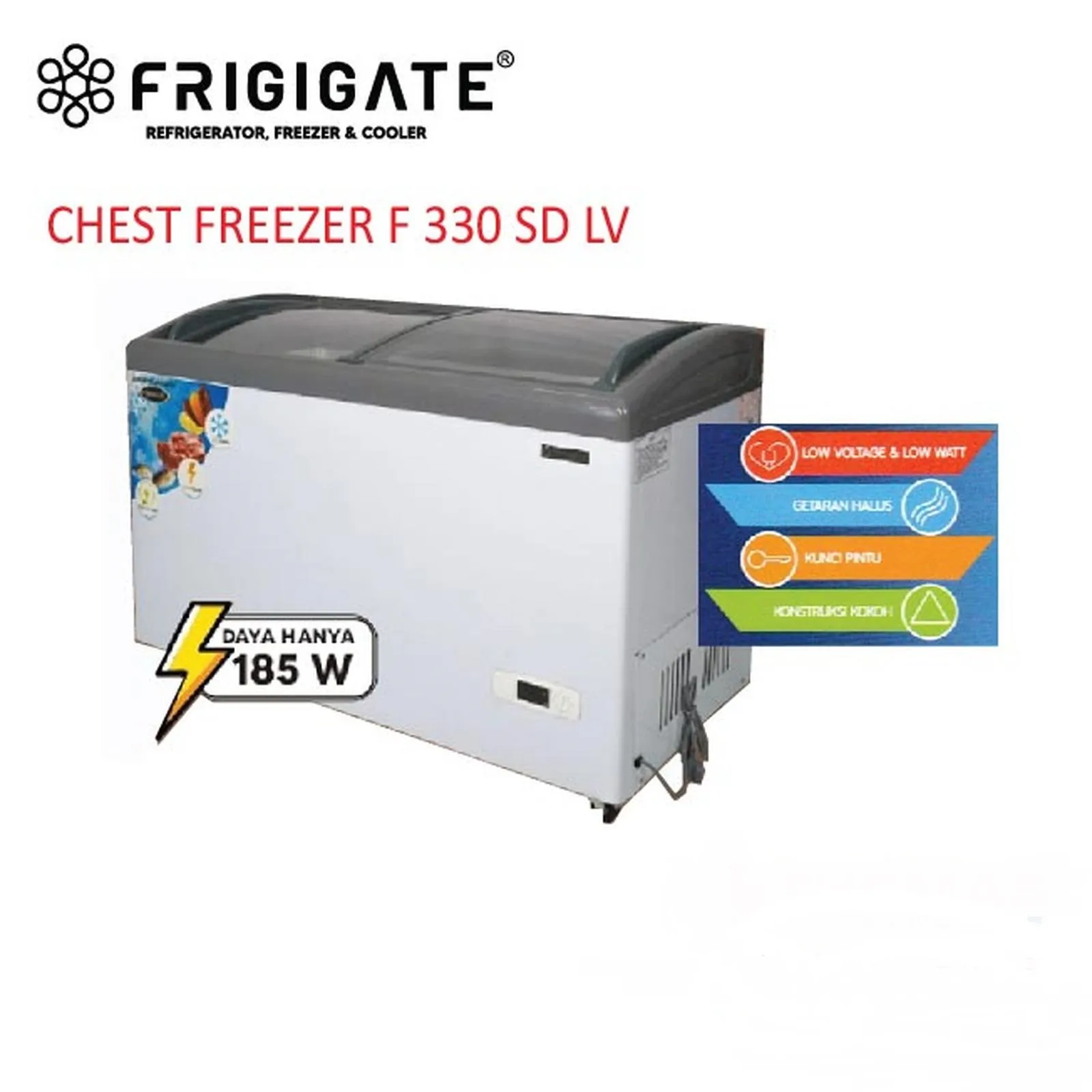 Jual CHEST FREEZER FRIGIGATE F-330SD LV Sliding Door 330Liter | Renos