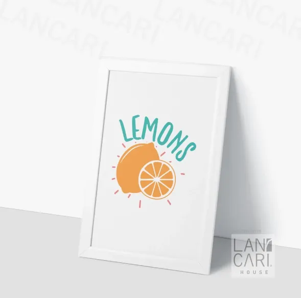 Jual Dekorasi Lemons Frame Pigura Bingkai Hiasan Dinding Cafe Resto ...